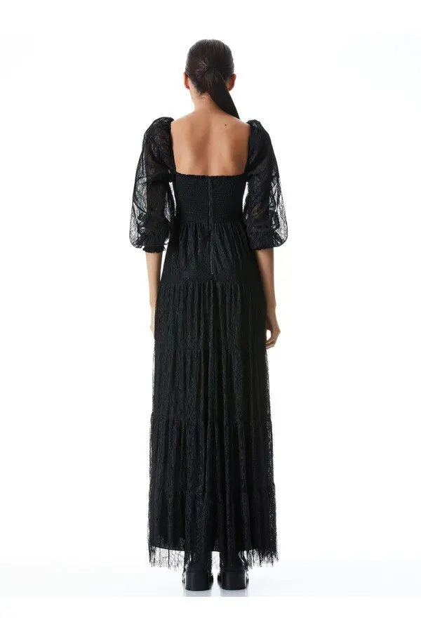 diva pink lace floral maxi dress Berylove Women Pink Flower Pleated A Line Wedding Party Guest Dress with Slit Floral Print Maxi Dress, Pink Flower / XL