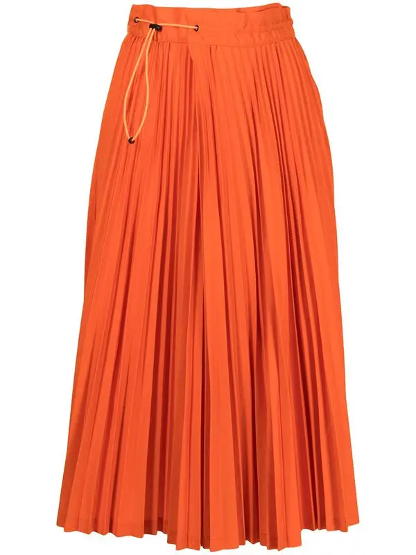 Toga X Dickies High-Waisted Pleated Skirt In Orange - 40% Off