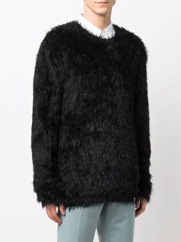 1017 Alyx 9sm Feather Oversize Sweater - Black | Editorialist