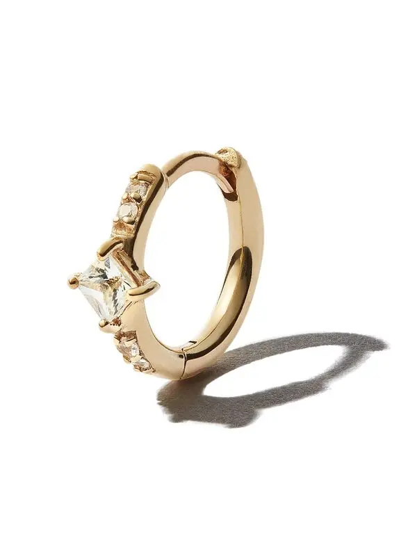 OTIUMBERG 9kt Yellow Sapphire Huggie Earring