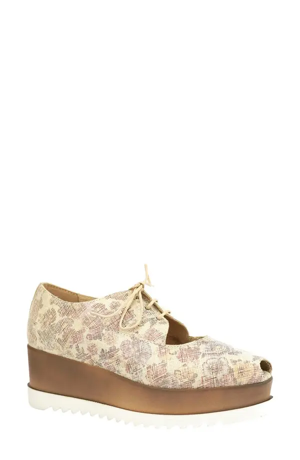 Buy UNITY IN DIVERSITY Iris Platform Oxford - Floral Beige At 67% Off ...