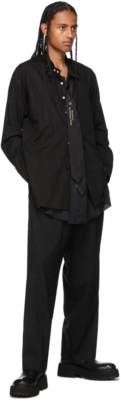 Bed J.W. Ford Ensemble Tie Shirt In Black - 62% Off | Editorialist
