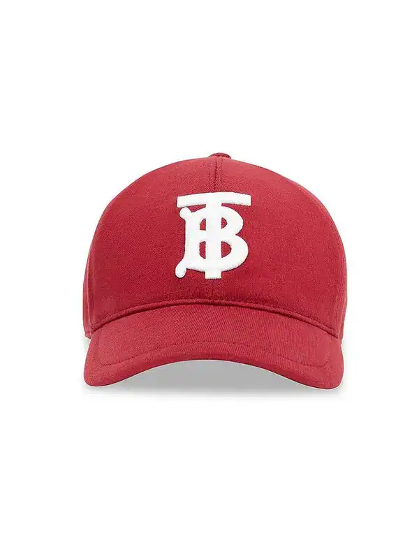 Burberry Tb Monogram Motif Jersey Baseball Cap - Red | Editorialist