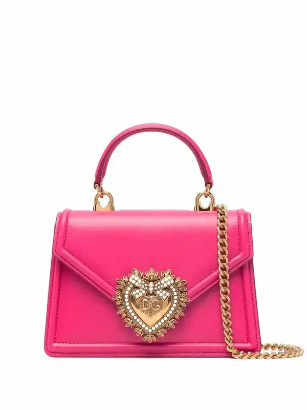 Dolce & Gabbana Small Devotion Top-Handle Bag - Pink | Editorialist