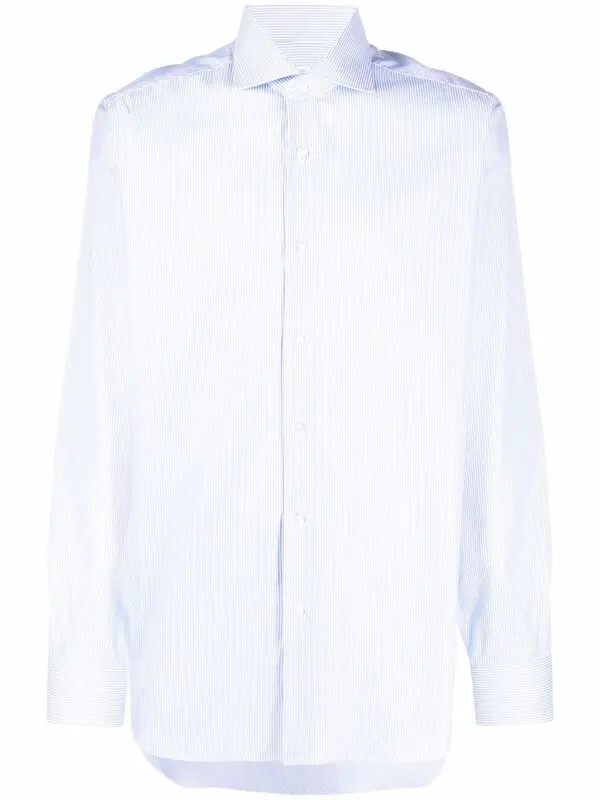BARBA NAPOLI Stripe-print Shirt - Blue