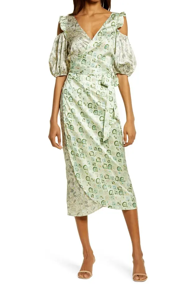 never fully dressed green wrap dress Mati Wrap Dress main image 1