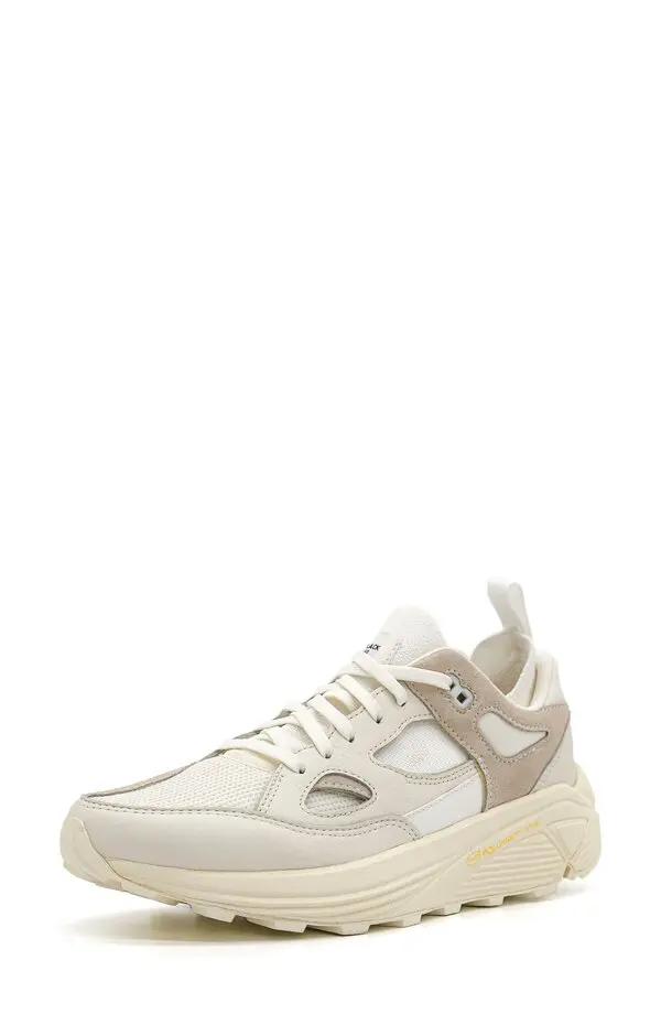 BrandBlack Aura 130 Leather & Mesh Sneaker In Grey Size 8 Vibram Sole Brandblack - Aura 130 Olive Gray Running Sneaker main image 3
