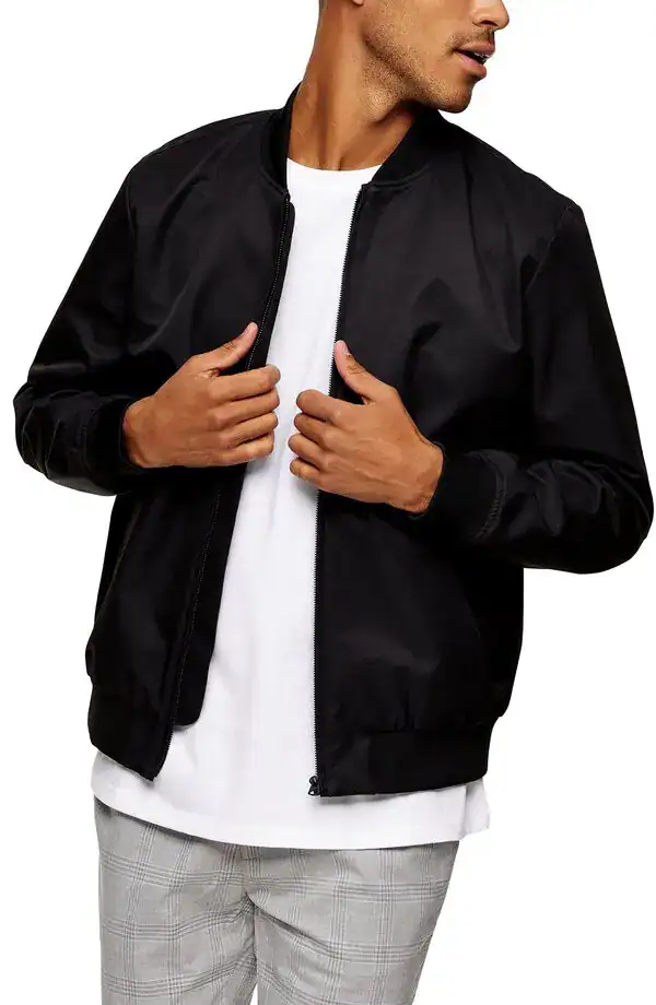 Topman Icon Bomber Jacket Black Editorialist