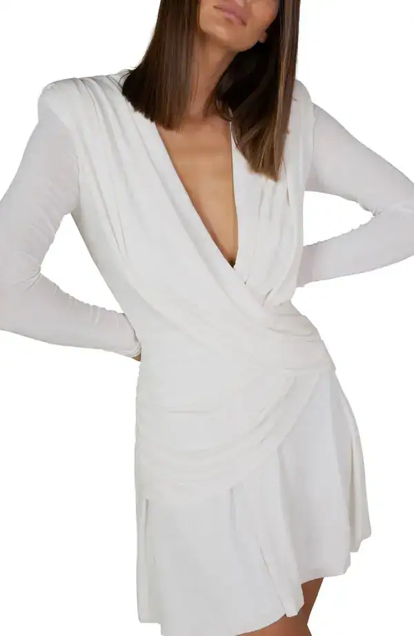 chinese dress ladies Lara Long Sleeve Beaded Cocktail Dress 29610 main image 1