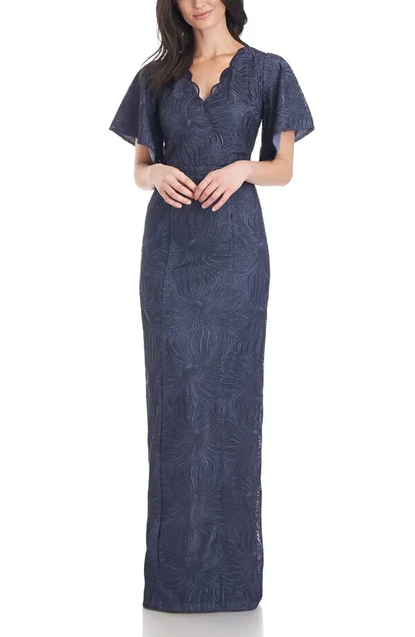 le gauze lace kerchief dress Handkerchief Anniversary Dress - Paille