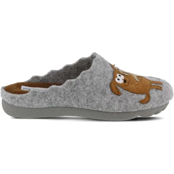 SPRING STEP SHOES Petlove Scuff Slippers - Grey Multi