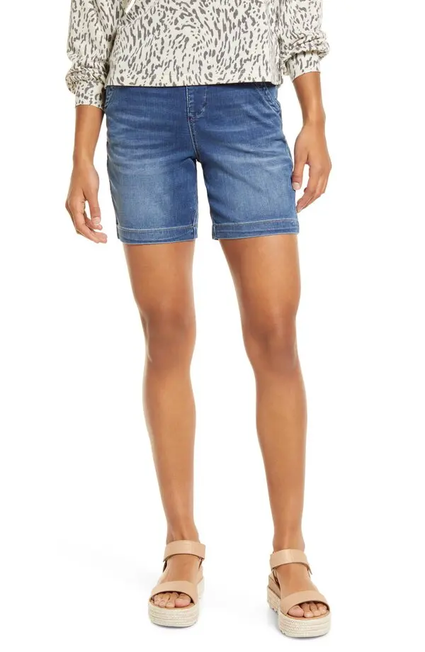 Jag Jeans Petite Gracie Pull-on Denim Shorts - Mission | Editorialist