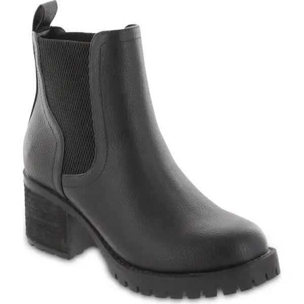 Mia Jonna Lug Sole Chelsea Boot - Black