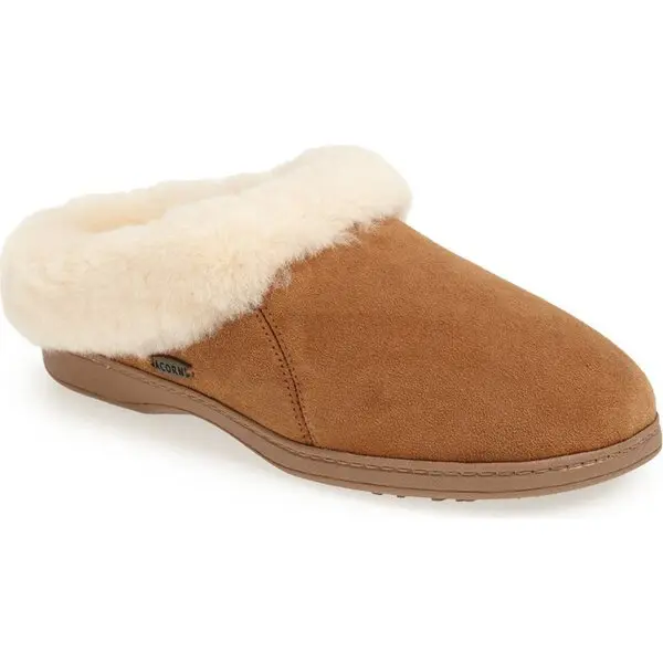 Acorn Genuine Shearling Mule Slipper