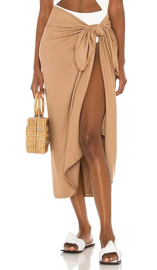 INDAH Sarong Skirt In Brown