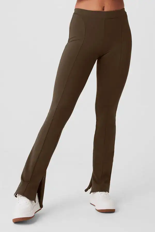 Alo Yoga High-Waist 7/8 Zip It Flare Legging In Espresso - 20% Off