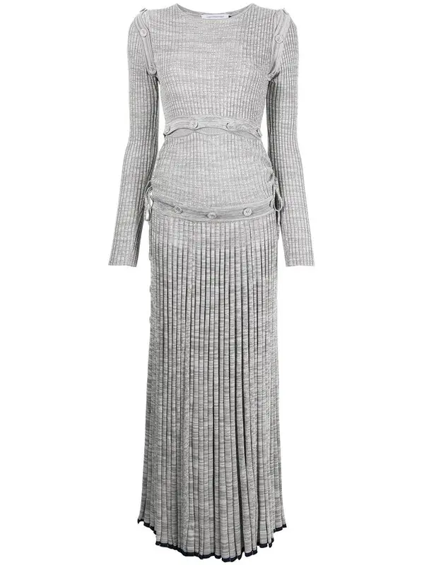 christopher esber cutout pleated ribbed-knit maxi dress Christopher Esber Cutout pleated ribbed-knit maxi dress Christopher Esber