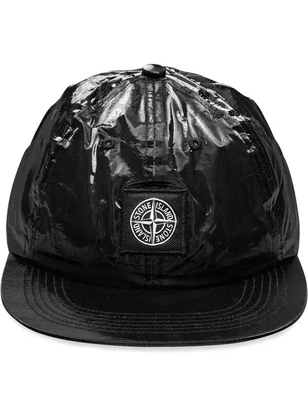 Supreme X Stone Island New Silk Light 6-Panel Cap - Black