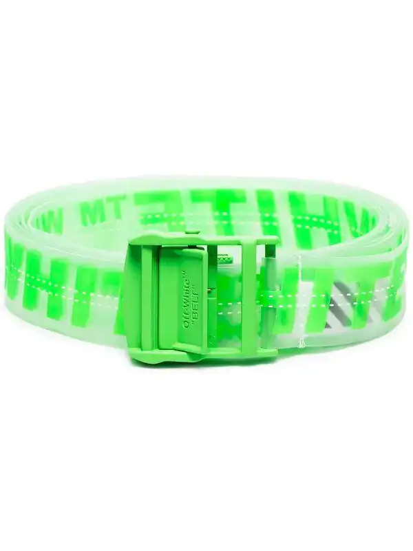 Off-White Industrial Logo Belt In Green - 49% Off | Editorialist display picture 2