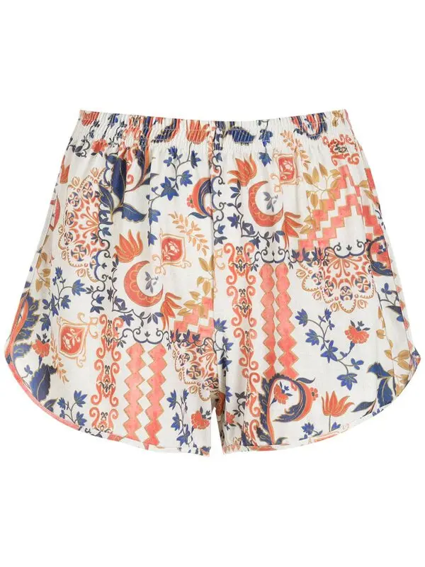 LYGIA & NANNY Lee Tile-print Shorts - Neutrals