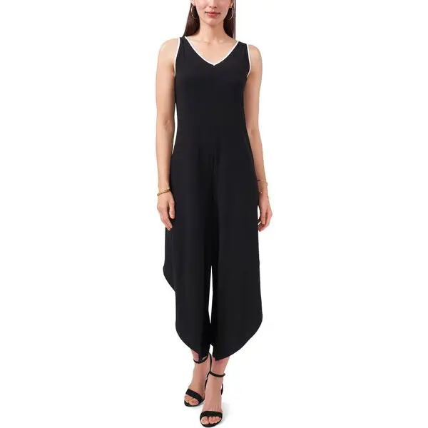 Chaus Genie Sleeveless Wide Leg Jumpsuit - Black