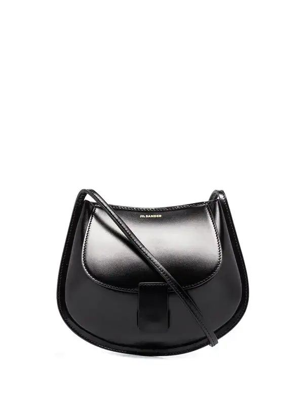 【新品未使用】Jil sanderLink Crossbody Small Jil Sander Crescent Mini Bag - Black | Editorialist