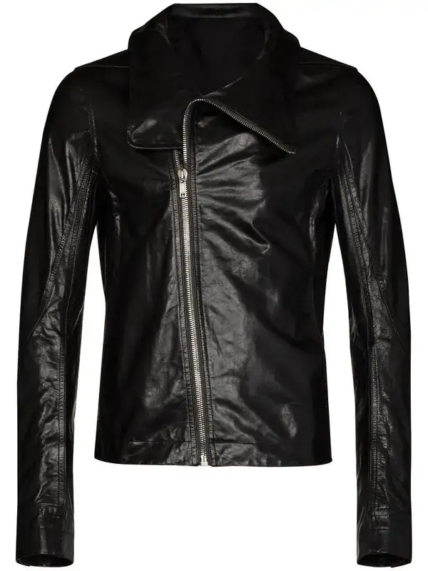Rick Owens Bauhaus Leather Jacket In Black - 25% Off | Editorialist