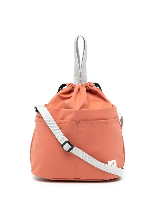 Agnes B. Pink Drawstring Backpack Agnes B. | Bags | Agnes B Voyage Nylon Leather Trim Backpack  main image 2