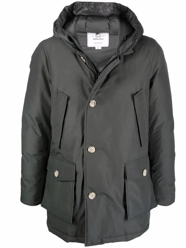 Woolrich Arctic Padded Down Parka Coat - Grey