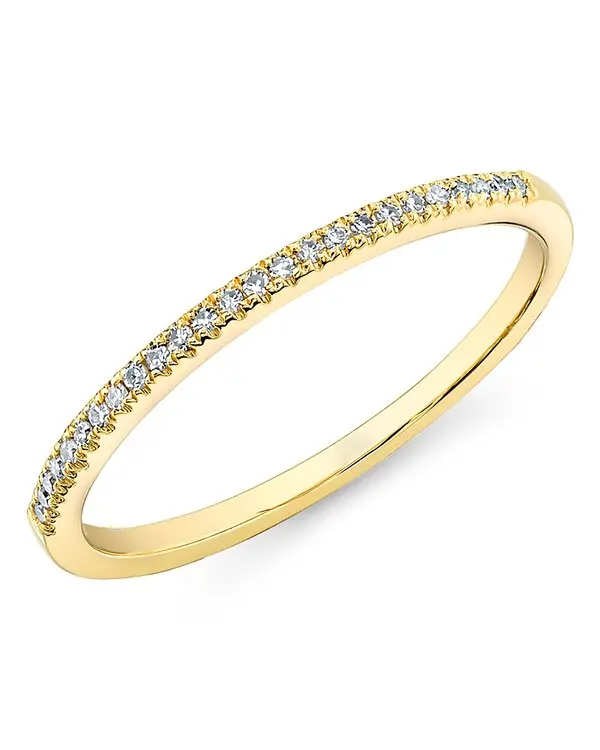 MOON & MEADOW 14k Yellow Diamond Stacking Band