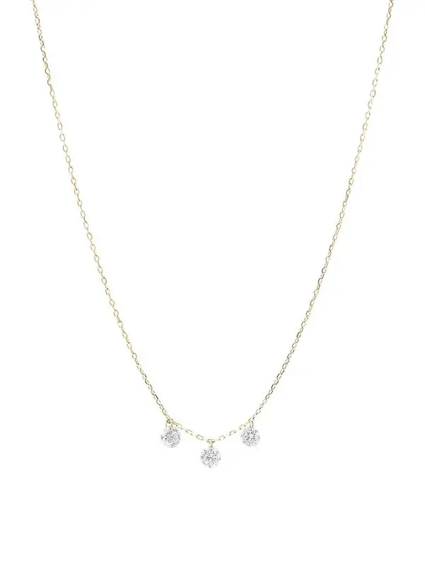 PERS E Dana 18k Yellow & 3 Diamond Necklace - Gold | Editorialist