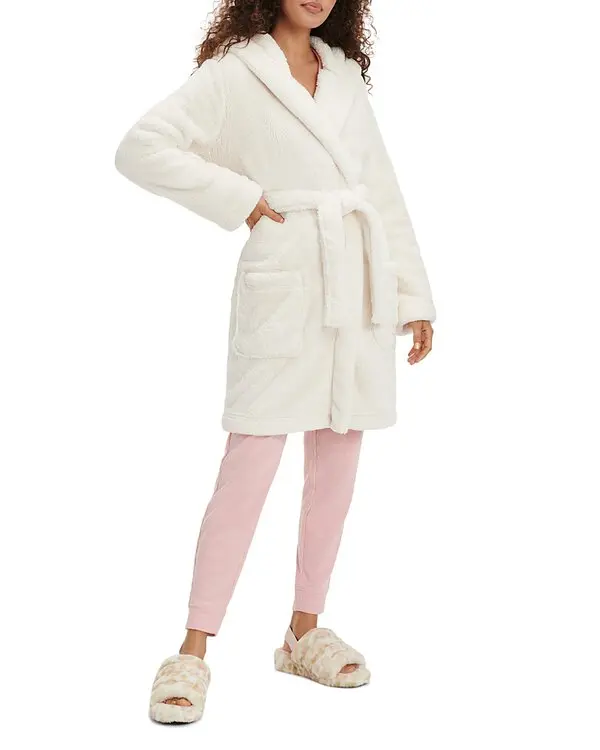 UGG Aarti Hooded Fleece Robe - Cream