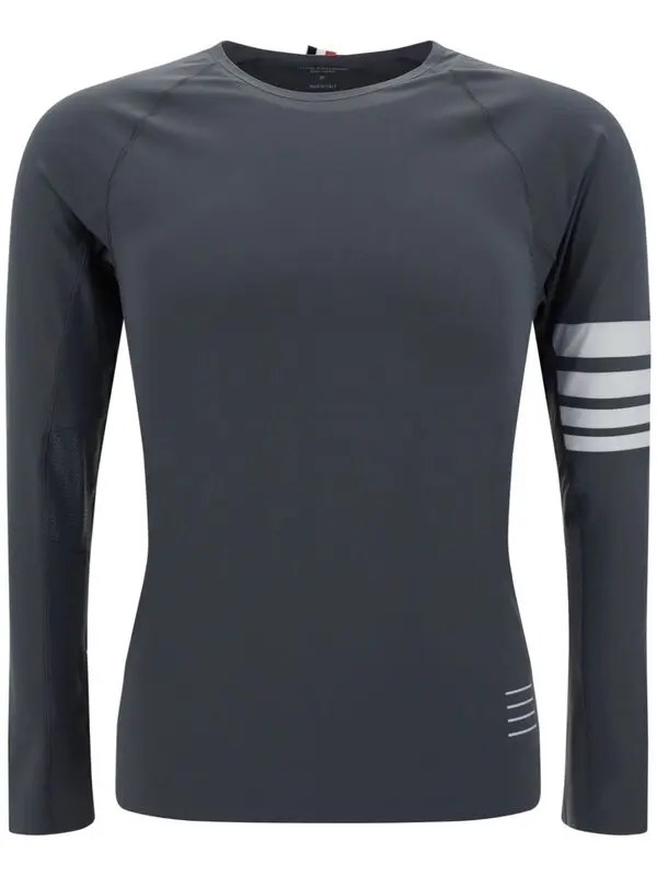 Thom Browne 4-bar Stripe Compression Top - Grey