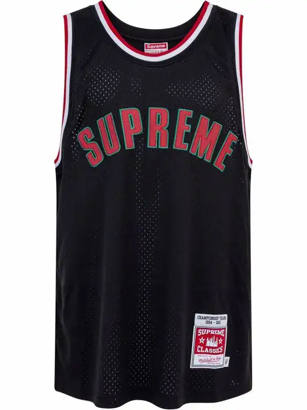 Supreme X Itchell & Ness Basketball Vest - Black | Editorialist