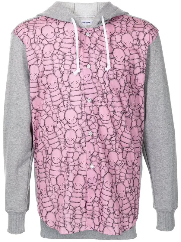 Comme Des Garçons Colour-block Cotton Hoodie