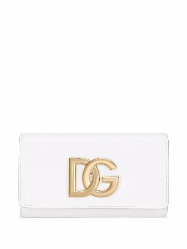 Dolce & Gabbana 3.5 Leather Clutch - White