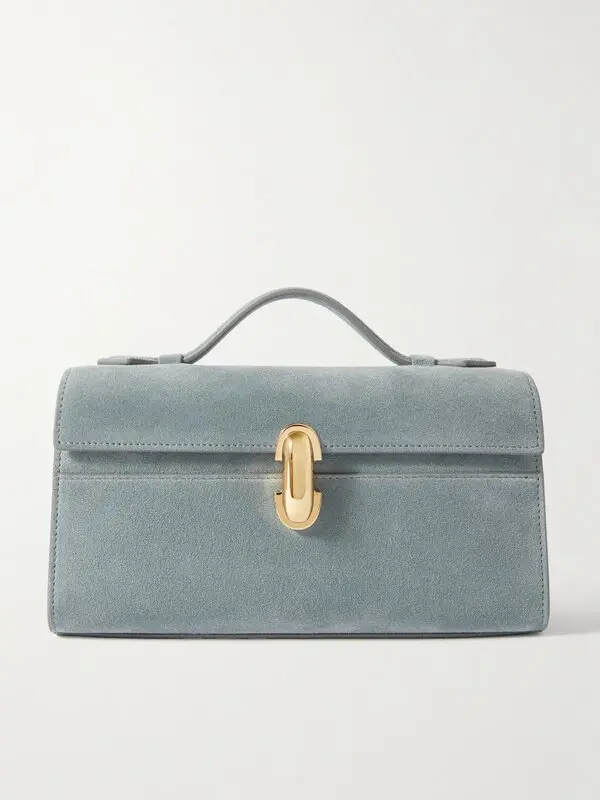 Savette Symmetry Pochette Suede Tote - Blue