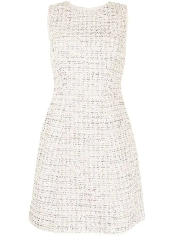 Paule Ka Tweed Fitted Mini Dress In Pink - 50% Off | Editorialist