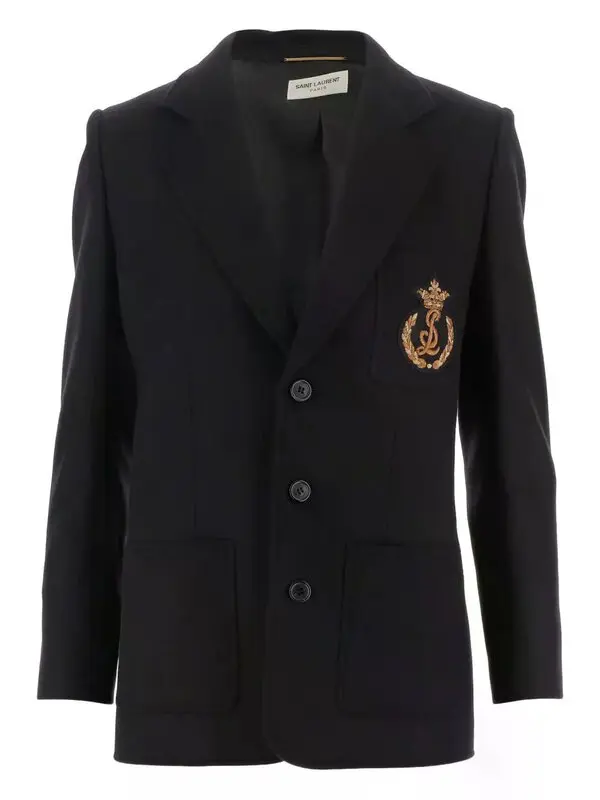 Saint Laurent Logo-embroidered Blazer