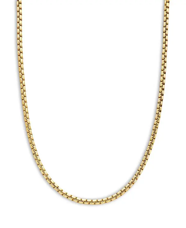 David Yurman 18k Yellow Medium Box Chain Necklace - Gold