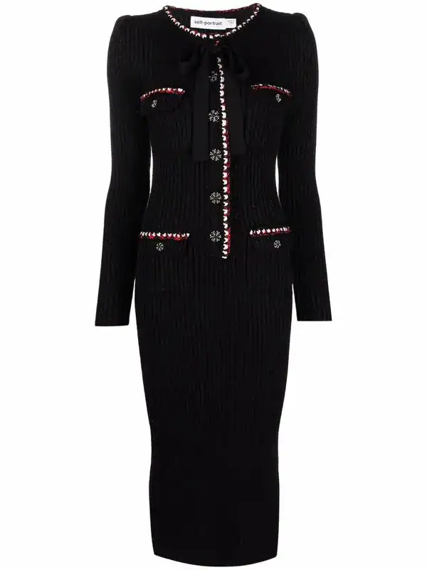 cici mini knit dress Constance Bodycon Mini Sweater Dress in Rose main image 1