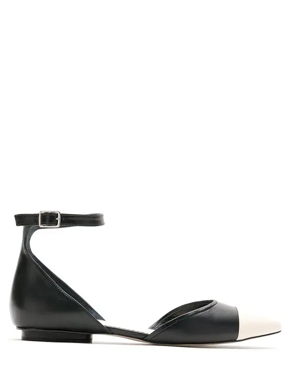 STUDIO CHOFAKIAN Cisne Flat Leather Sandals