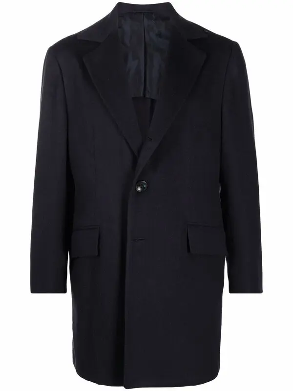 Kiton Notched Lapel Thigh-length Blazer