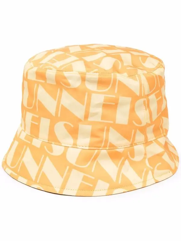 Sunnei Logo-print Reversible Bucket Hat - Yellow