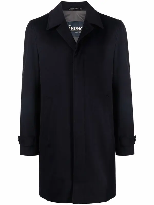 Herno Single-breasted Coat - Blue