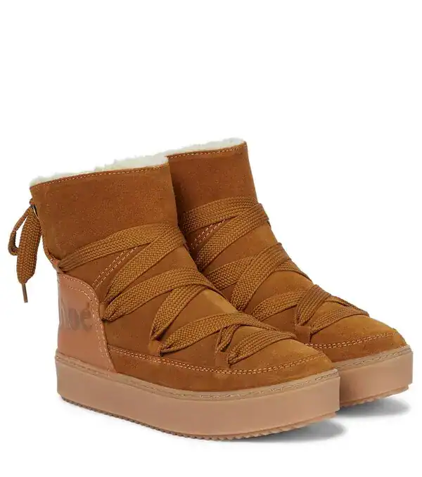 See By Chloé Charlee Suede Ankle Boots In Brown 40% Off
