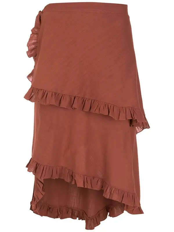 CLUBE BOSSA Feine Wrap Skirt - Brown
