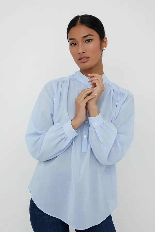 SARAH ALEXANDRA Boho Shirt - Blue