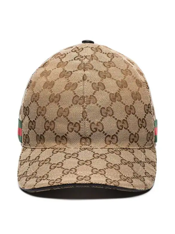Gucci Gg Supreme Web Baseball Hat - Brown | Editorialist display picture 2