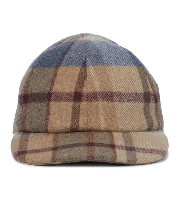 Gabriela Hearst Plaid Baseball Cap